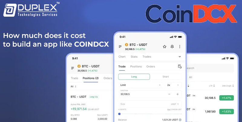 Cost to build an app like CoinDCX and its features